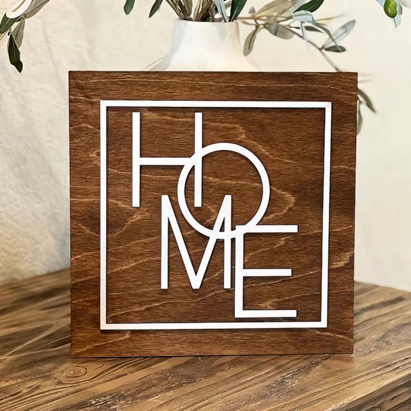 Laser Cut Modern Home Sign Free Vector Download - 3axis.co