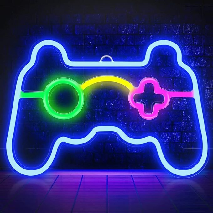 Laser Cut Game Controller Neon Sign Gamer Neon Sign Free Vector ...