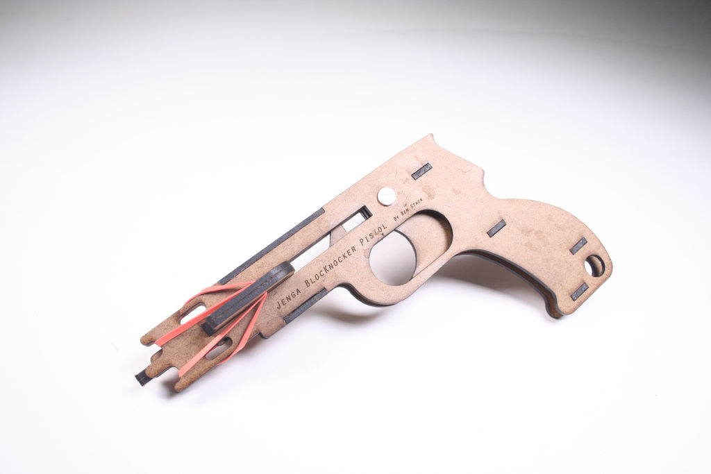 Wooden Jenga Pistol DXF File Free Download - 3axis.co