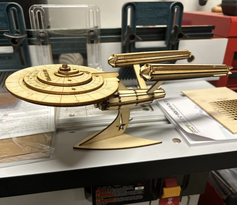 Laser Cut USS Enterprise 3D Model Free Vector cdr Download - 3axis.co