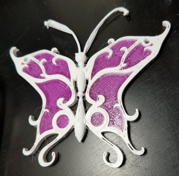 Stained Glass Butterfly 3D Printer Model Download Free STL File - 3axis.co