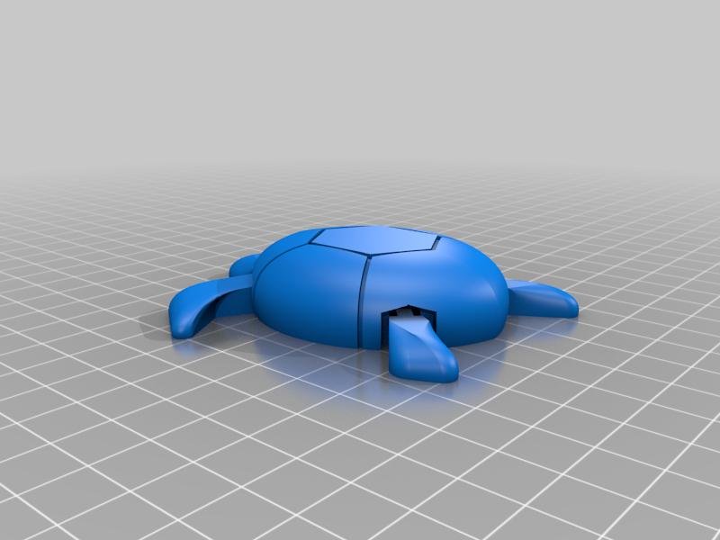 Articulated Sea Turtle 3D Printer Model Download Free STL File - 3axis.co
