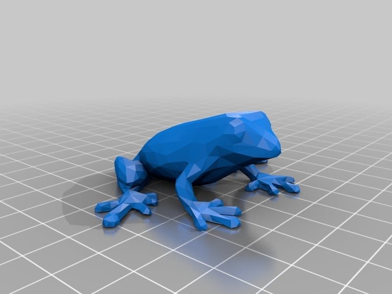 Low Poly Frog 3D Printer Model Download Free STL File - 3axis.co