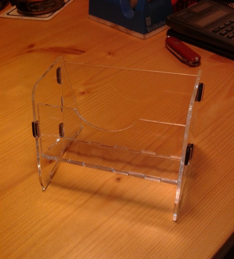 Laser Cut Business Card Stand DXF File Free Download - 3axis.co