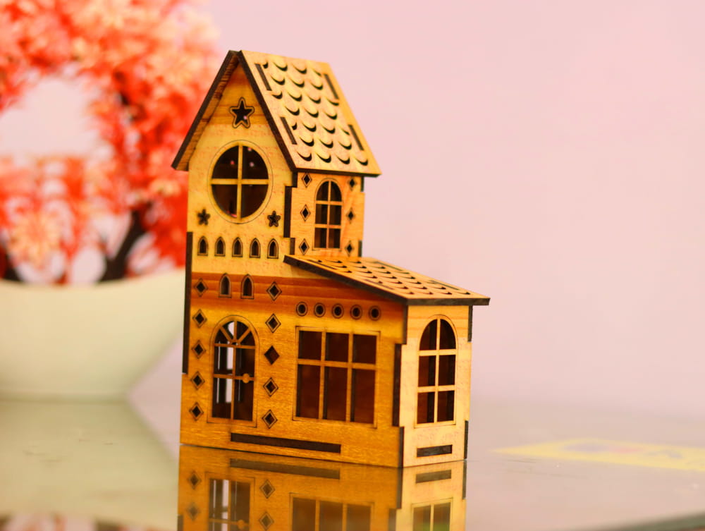Laser Cut Miniature House Kit SVG DXF CDR AI PDF Free Download - 3axis.co