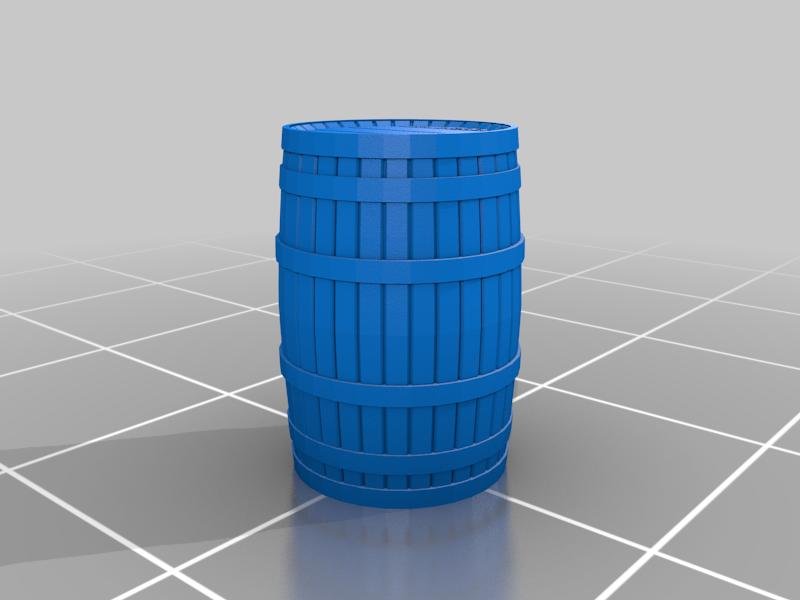 Wooden Barrels 3D Printer Model Download Free STL File - 3axis.co