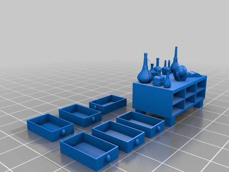 Wizard’s Desk 3D Printer Model Download Free STL File - 3axis.co