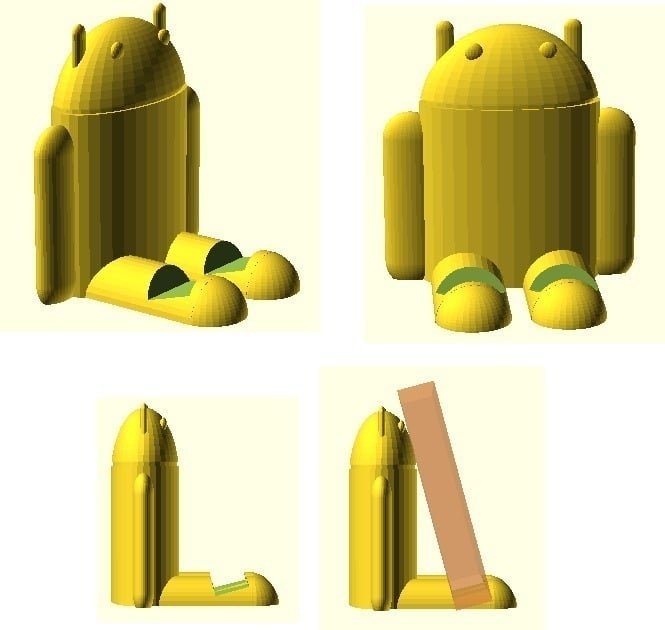 Android Device Rest 3D Printer Model Download Free STL File - 3axis.co