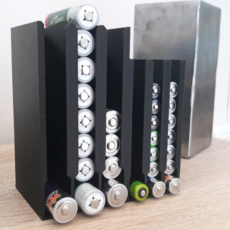 MTE’s AAA & AA Battery Box / Dispenser 3D Printer Model Download Free ...