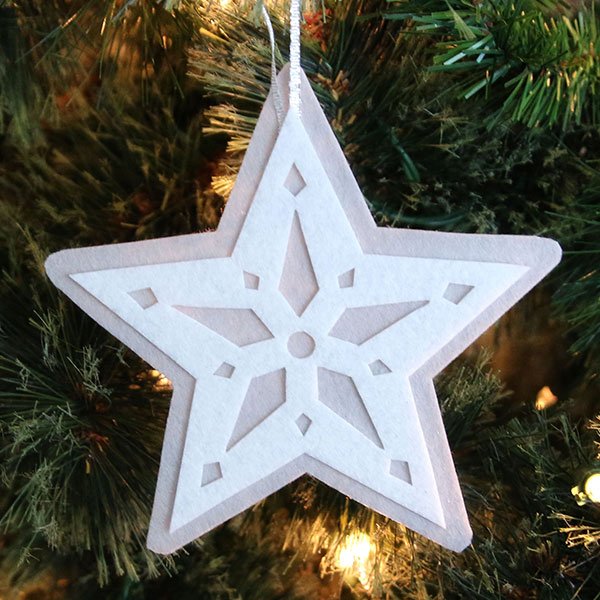 Laser Cut Star Layered Felt Ornament Free Vector Download - 3axis.co
