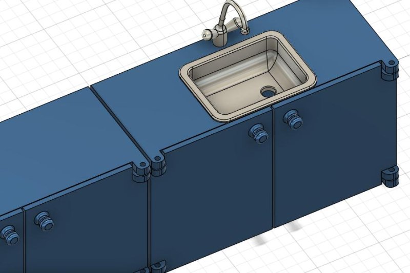 Doll House Stuff – Kitchen Sink 3D Printer Model Download Free STL File ...