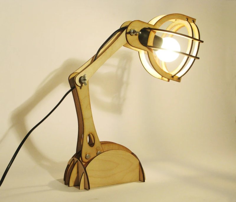Laser Cut Plywood Lamp DXF File Free Download - 3axis.co