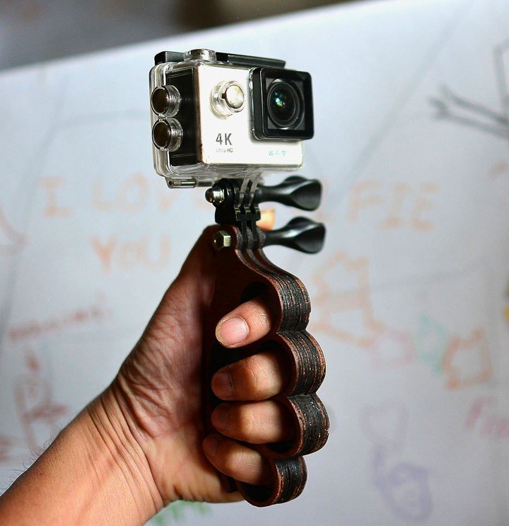 Laser Cut Knuckles Handheld Camera Grip DXF File Free Download - 3axis.co