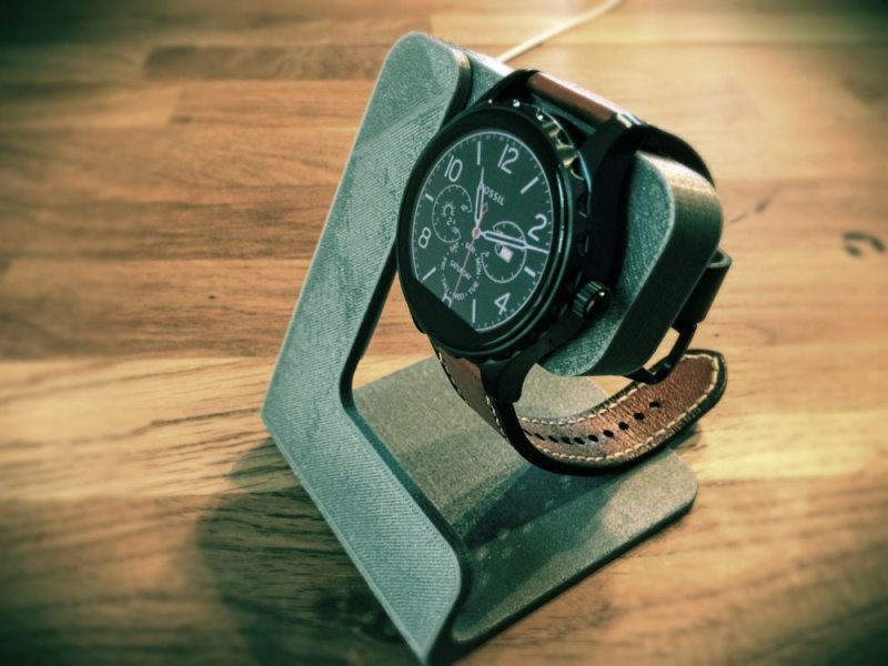 Fossil Q Watch Stand 3D Printer Model Download Free STL File - 3axis.co