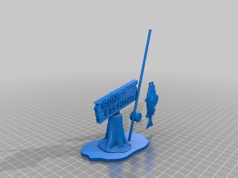 Gone Fishing 3D Printer Model Download Free STL File - 3axis.co