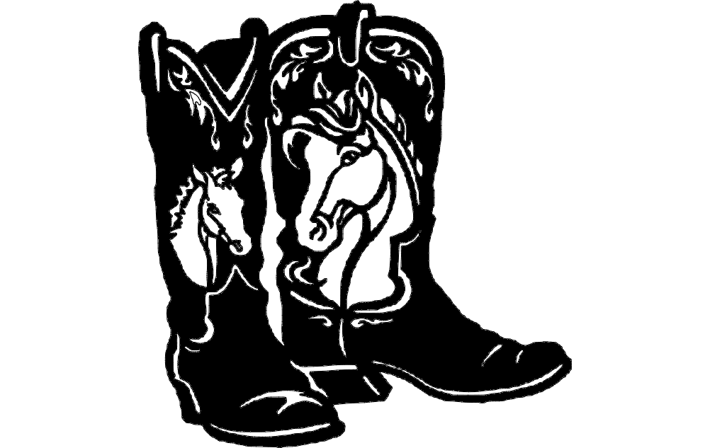 Horse Boots dxf File Free Download - 3axis.co