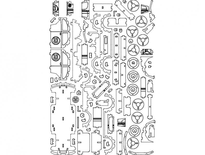 Herbie 3mm dxf File Free Download - 3axis.co
