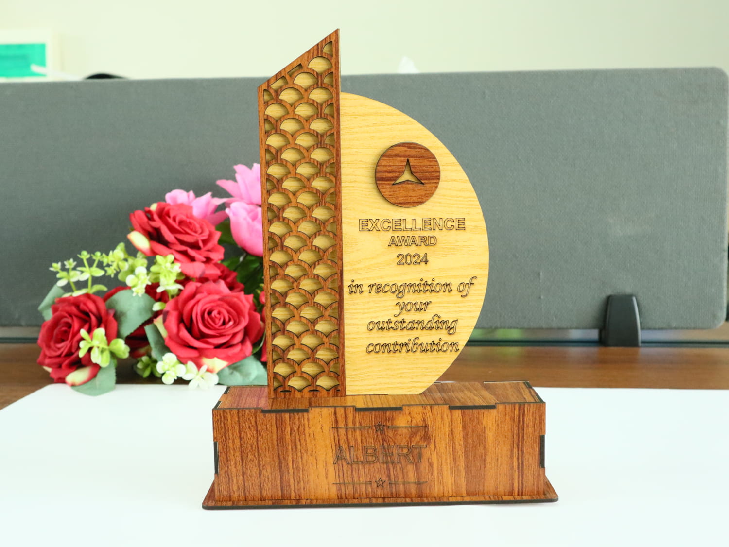 Laser Cut Wooden Trophy Award SVG DXF CDR AI PDF Free Download - 3axis.co