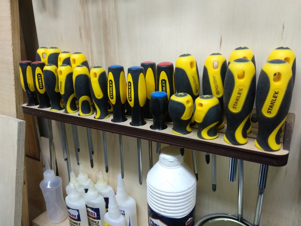 Laser Cut Workshop Tool Storage Rack Organizer DXF File Free Download ...