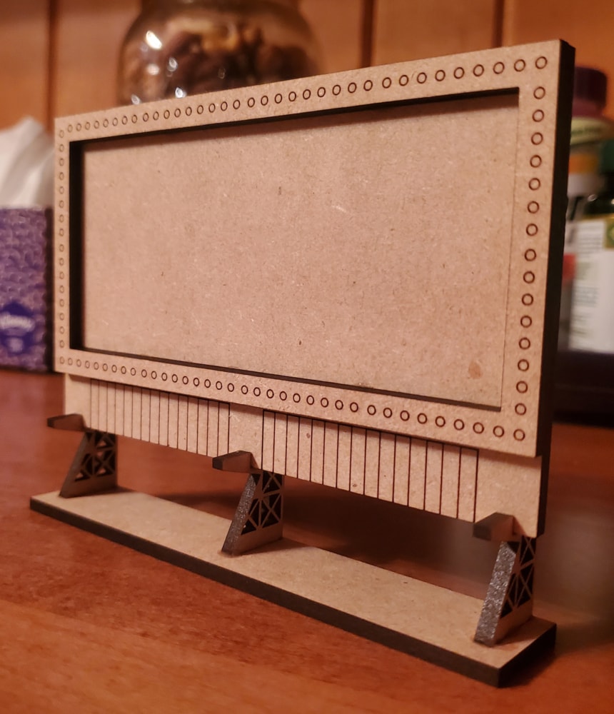 Laser Cut Miniature Billboard Mini Desktop Billboard Free Vector cdr ...