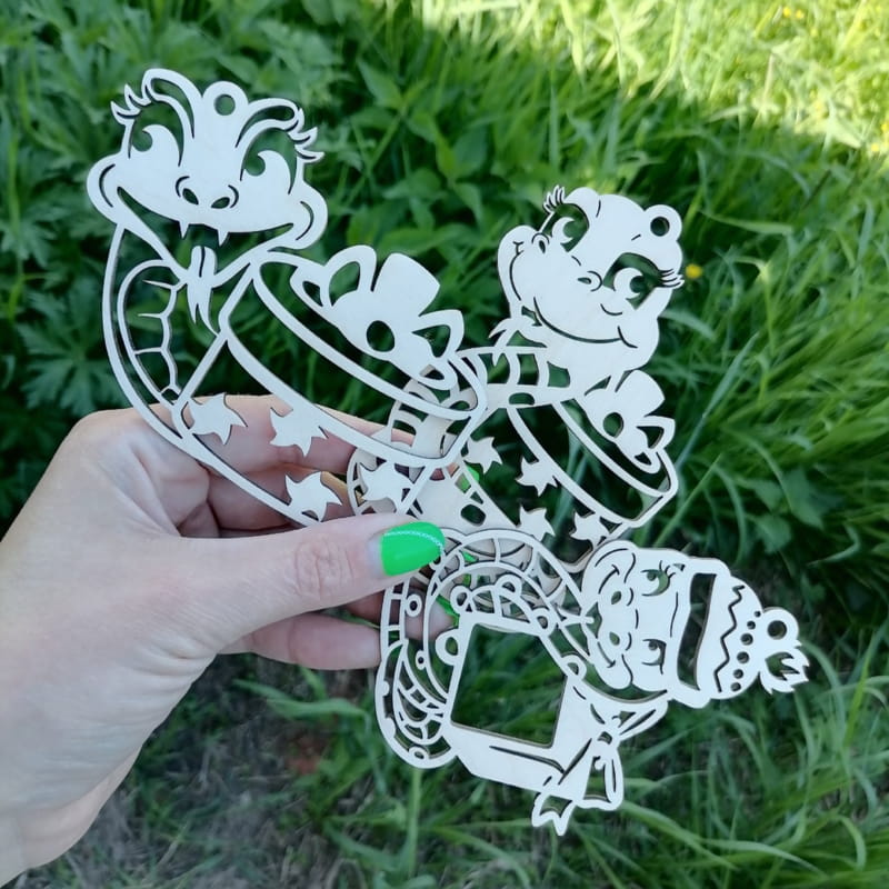 Laser Cut Snake Decor DXF File Free Download - 3axis.co