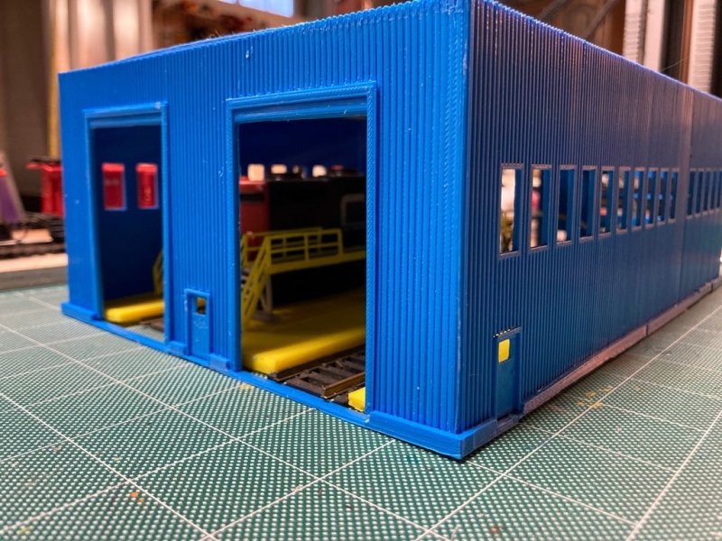 HO Loco Shed 2 Stall 3D Printer Model Download Free STL File - 3axis.co