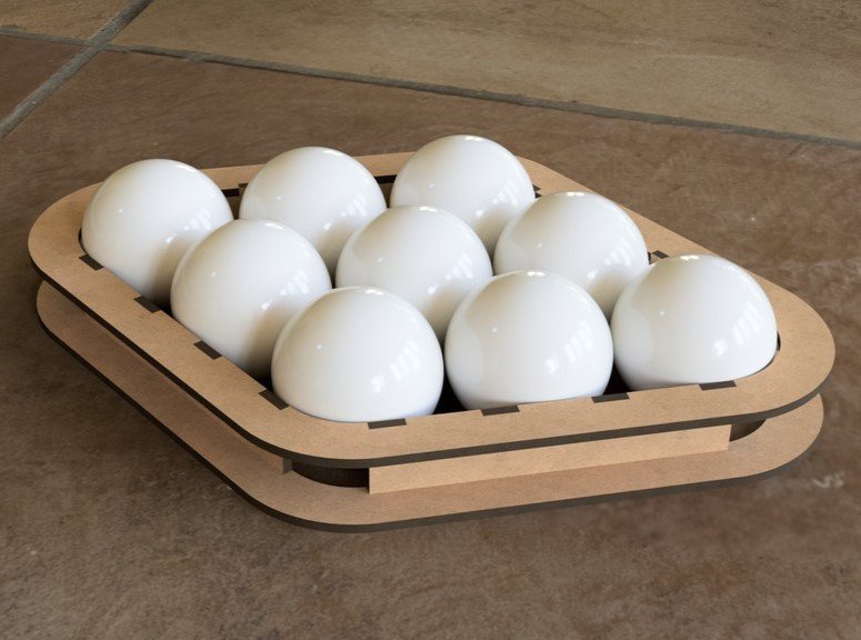 Laser Cut 9-Ball Billiards Rack 57mm SVG File Free Download - 3axis.co