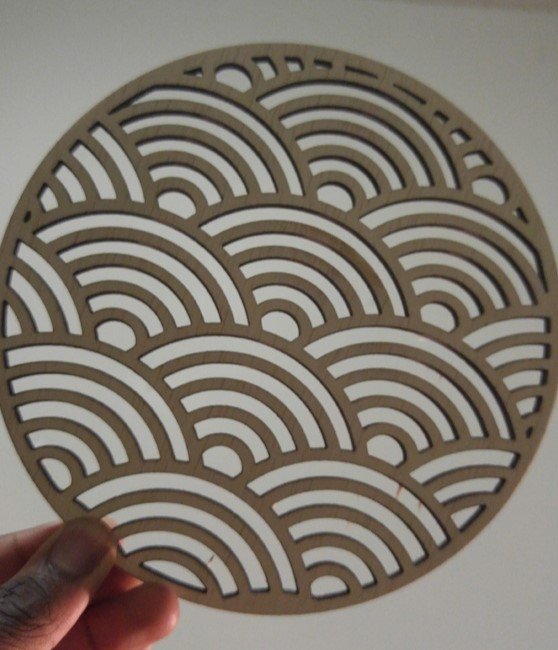 Laser Cut Wooden Seigaiha Trivets SVG File Free Download - 3axis.co