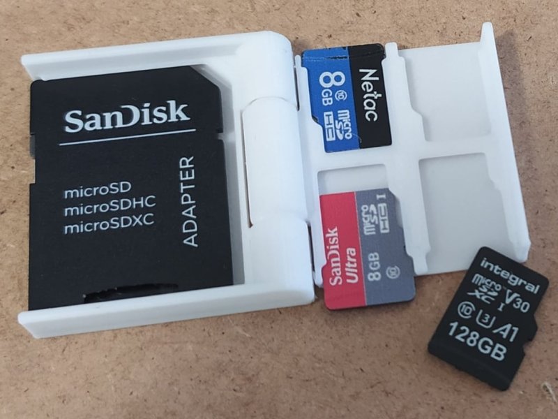 Mini MicroSD Card Case 3D Printer Model Download Free STL File - 3axis.co