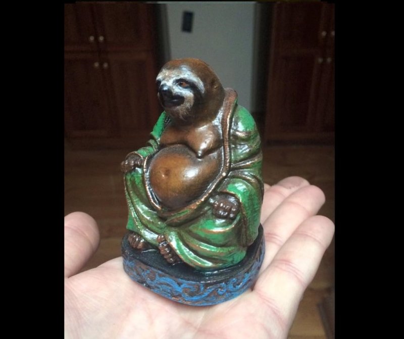Sloth Buddha 3D Printer Model Download Free STL File - 3axis.co