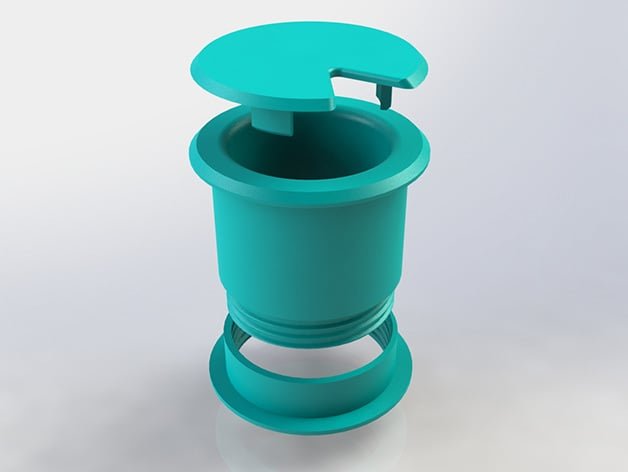 Cable Guide/hole For IKEA LACK Table (with Cap) 3D Printer Model ...