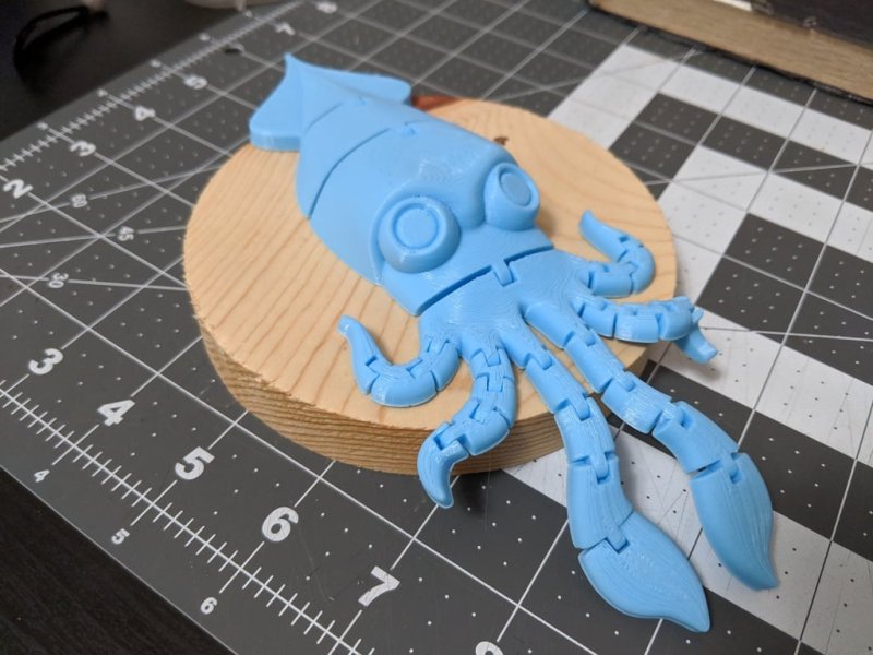 Flexi Squid! 3D Printer Model Download Free STL File - 3axis.co