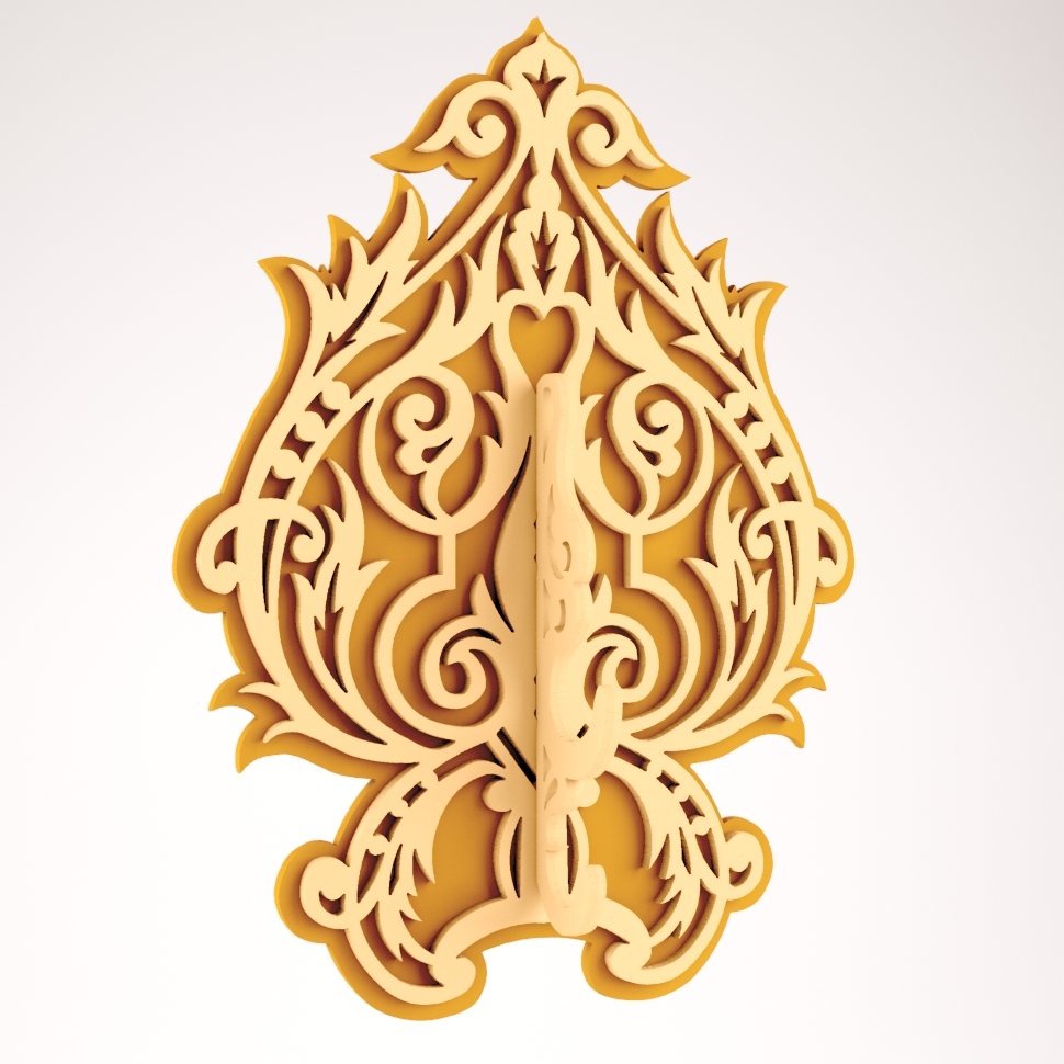 DIY wood decorative wall hooks hanger DXF File Free Download - 3axis.co