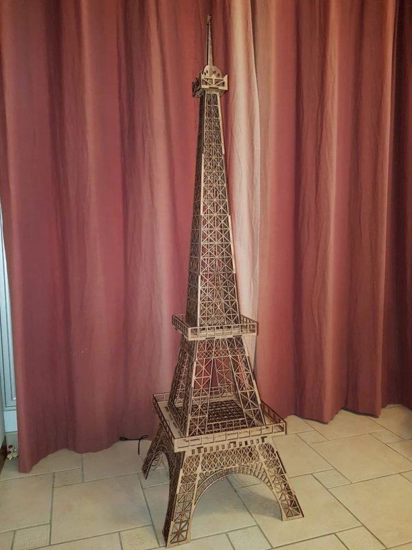 Laser Cut Big Eiffel Tower DXF File Free Download - 3axis.co