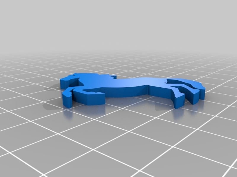 Horse Keychain 3D Printer Model Download Free STL File - 3axis.co