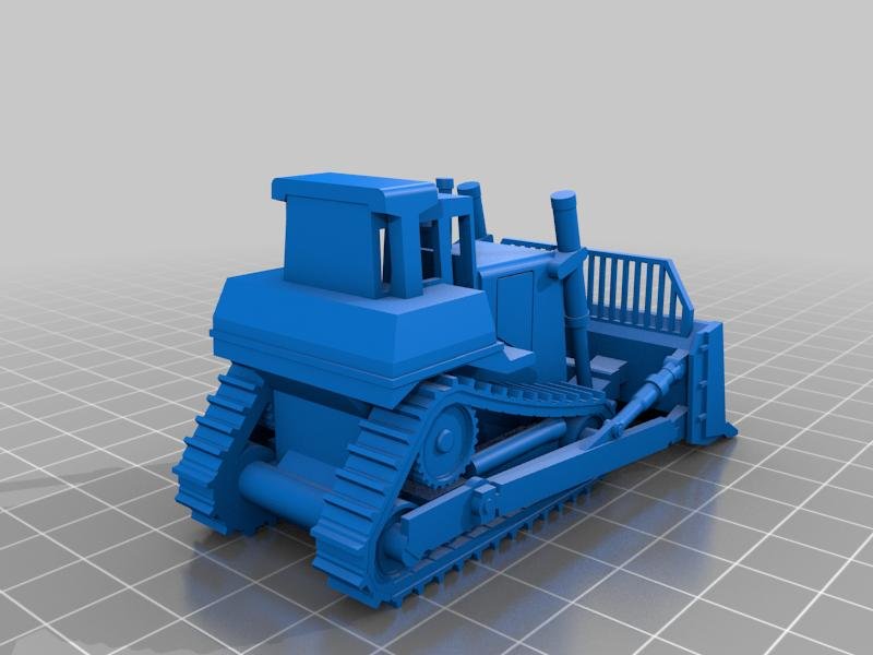 High Track Dozer V2.0 HO Scale 3D Printer Model Download Free STL File - 3axis.co
