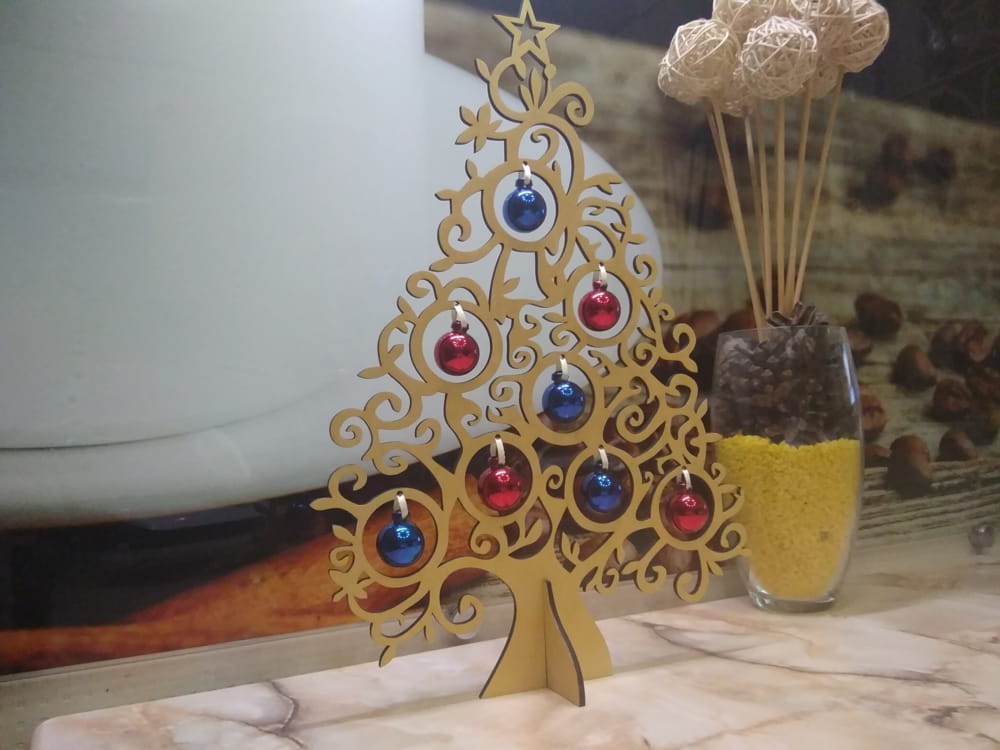 Laser Cut Decorative Artificial Christmas Tree Free Vector cdr Download ...