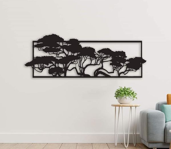 Laser Cut Tree Wall Decor DXF File Free Download - 3axis.co