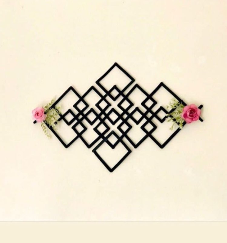 Laser Cut Flowers Grid Art Wall Decor Free Vector Download - 3axis.co