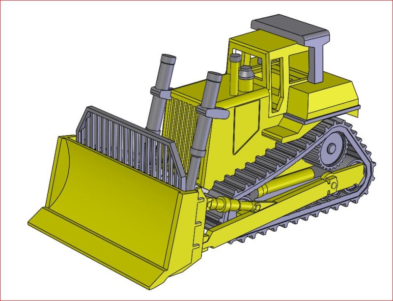 High Track Bull Dozer HO Scale 3D Printer Model Download Free STL File ...