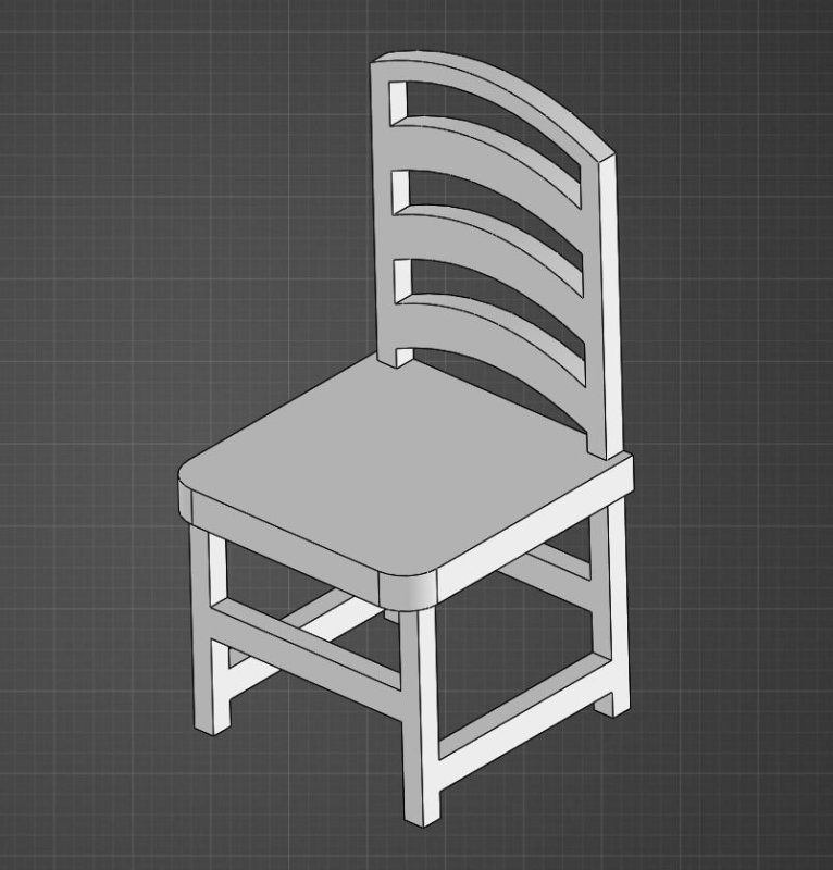 Dollhouse Chair 3D Printer Model Download Free STL File - 3axis.co
