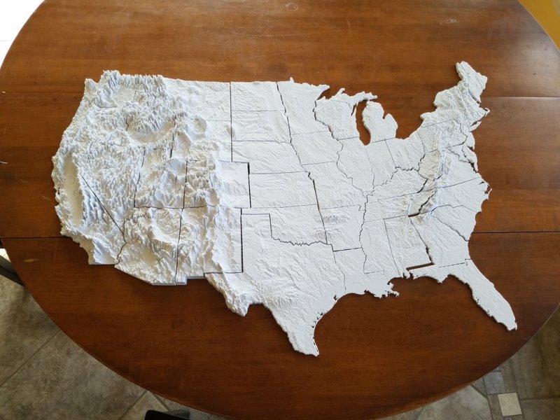 Lower 48 States In The United States 3D Printer Model Download Free STL ...