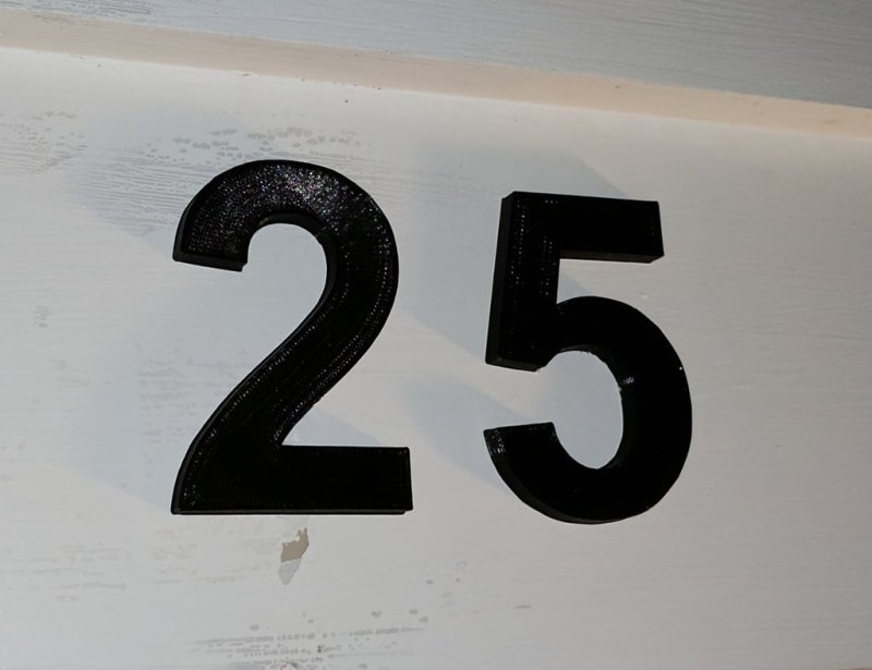 80mm Tall House Or Mailbox Numbers 3D Printer Model Download Free STL ...