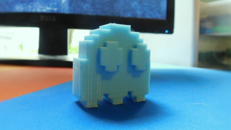 Pixel Pacman Ghost 3D Printer Model Download Free STL File - 3axis.co