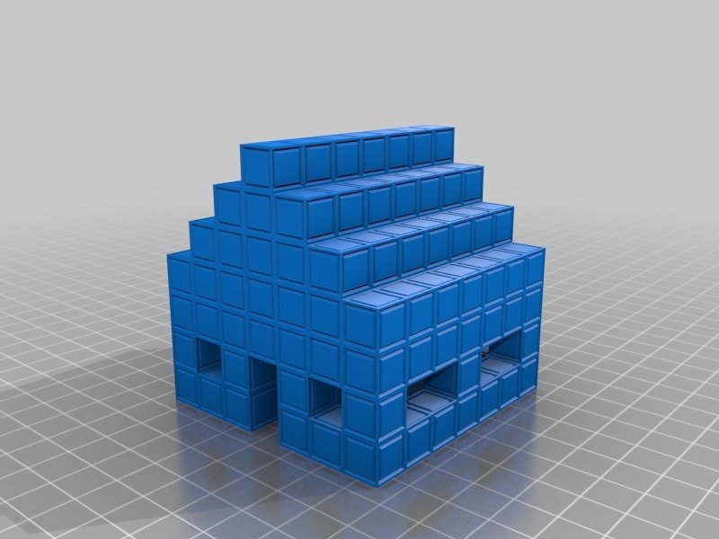 Minecraft House 3D Printer Model Download Free STL File - 3axis.co