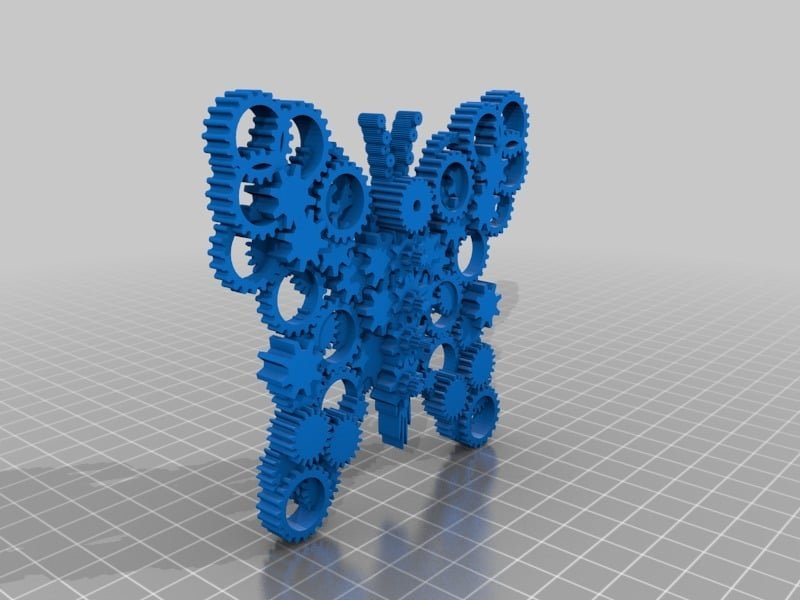 Cog Fly MECHANICAL BUTTERFLY 3D Printer Model Download Free STL File ...