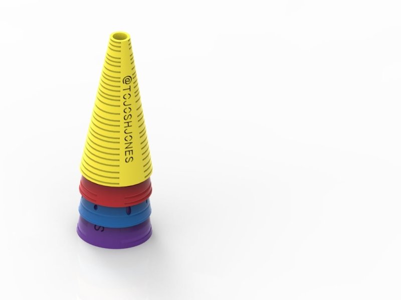 Stackable Therapy Cones 3D Printer Model Download Free STL File - 3axis.co