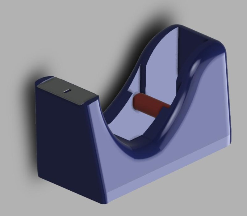 Office Tape Dispenser Fits Standard Razor Blade 3D Printer Model ...