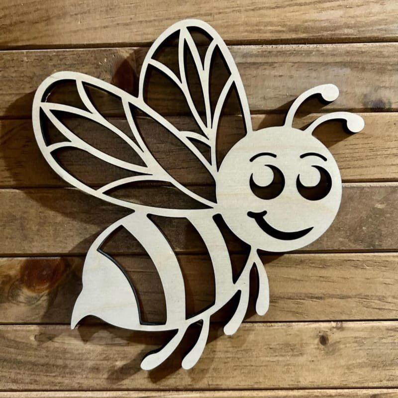 Laser Cut Wooden Honey Bee Wall Decor – Bee Cutout For DIY Crafts Free ...