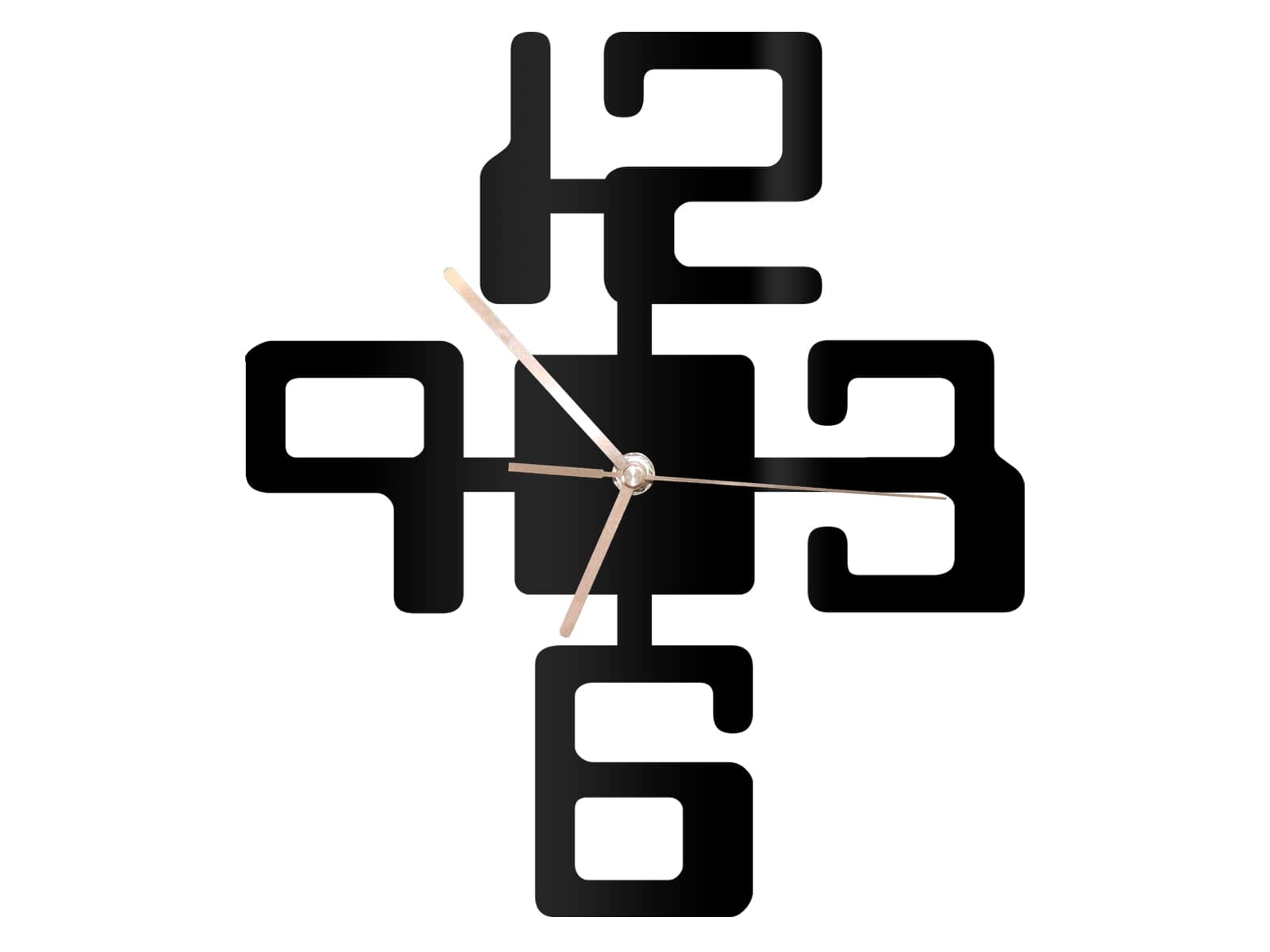 Laser Cut Large Numbers Modern Wall Clock Free Vector Cdr Download 